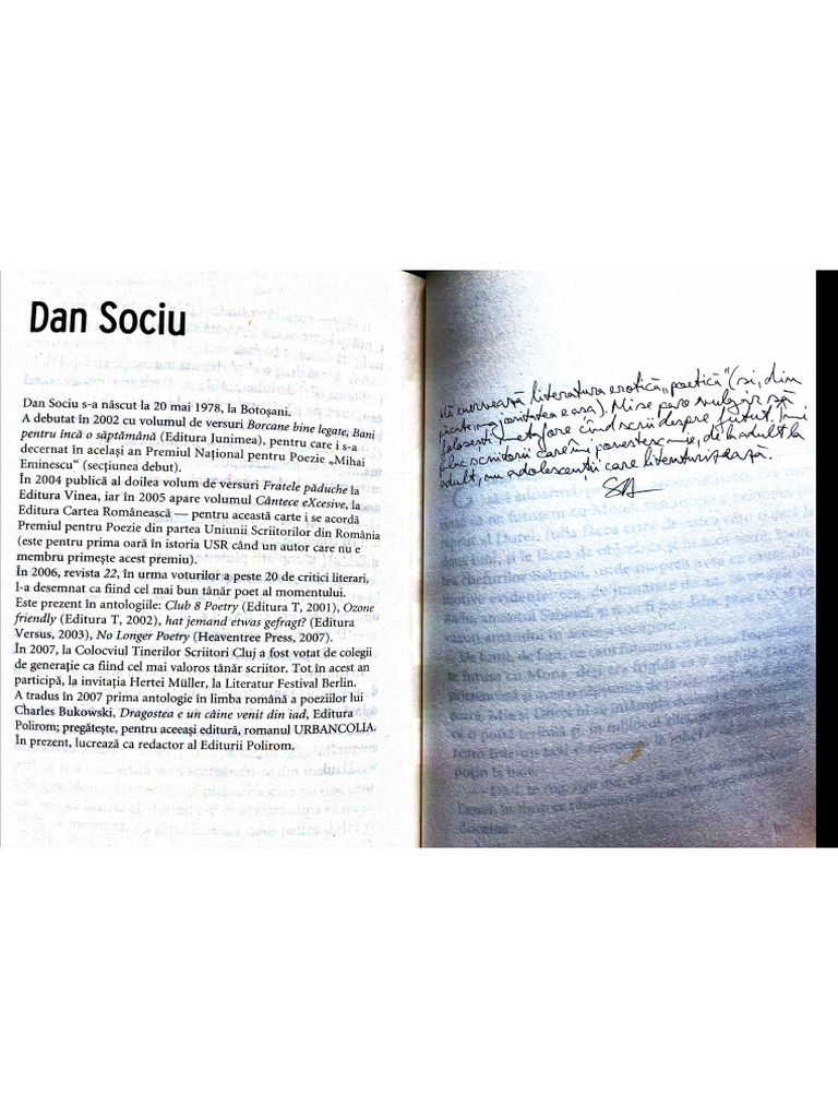 Dan Sociu, Sâmbăta Seară | PDF