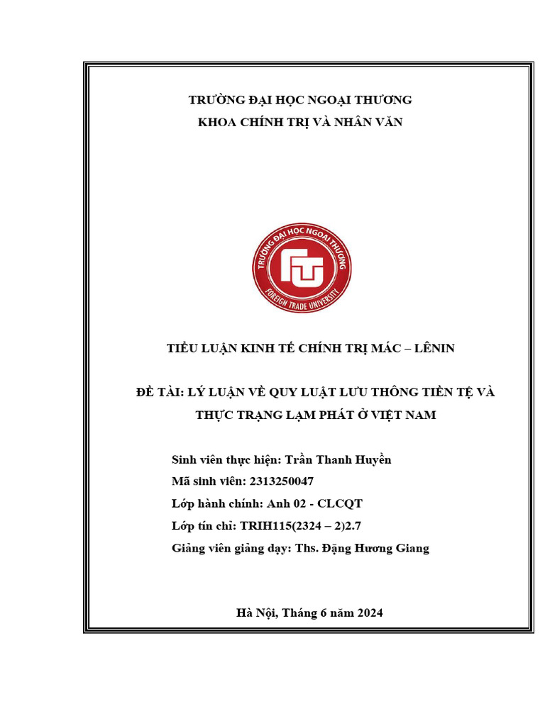 KTCT - Trần Thanh Huyền | PDF