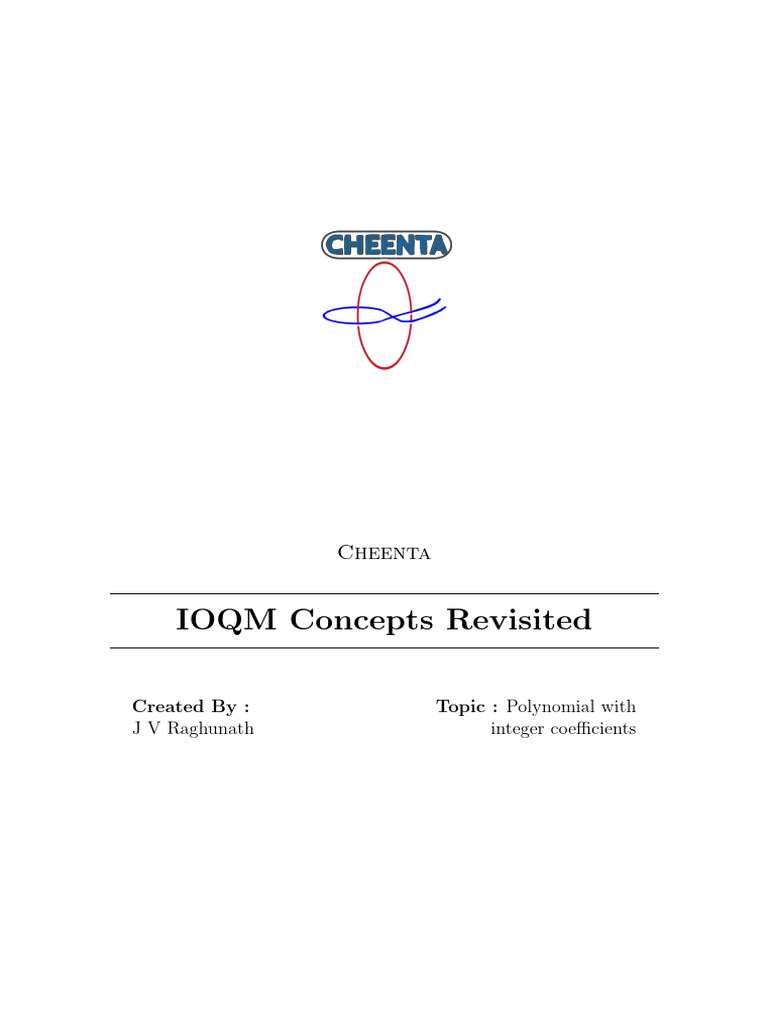 Integer Coefficients In Polynomials Pdf Polynomial Numerical Analysis