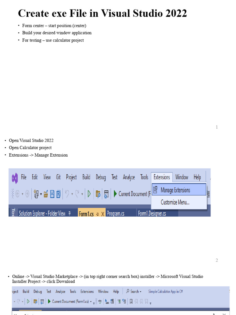 7 Exe File Creation (Calculator) C# | PDF | Icon (Computing) | Microsoft