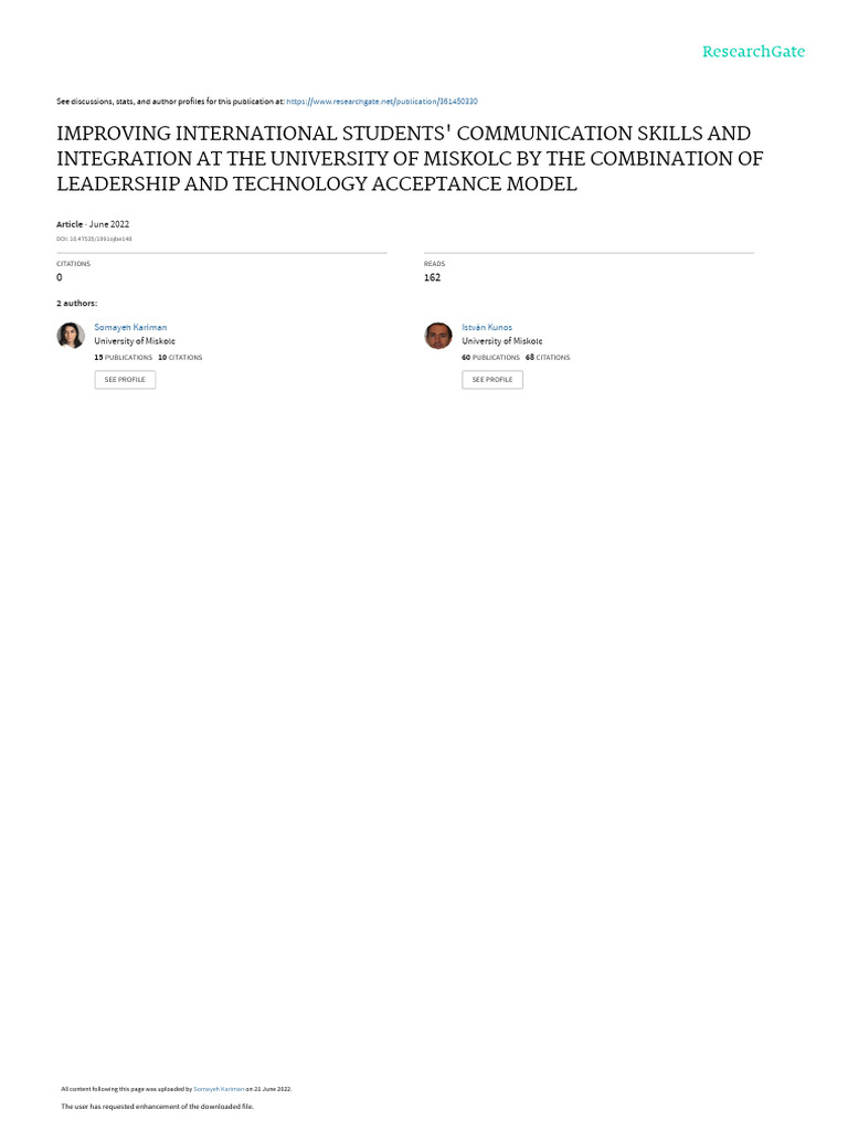 Improving International Students' Communication Skills and | PDF ...