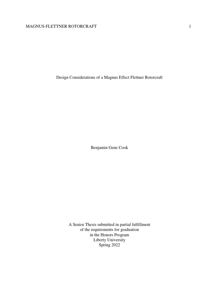 MAGNUS EFFECT JOURNAL | PDF | Lift (Force) | Aircraft