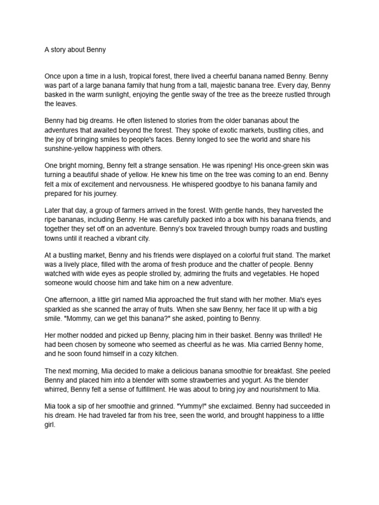 The Benny Story | PDF | Banana