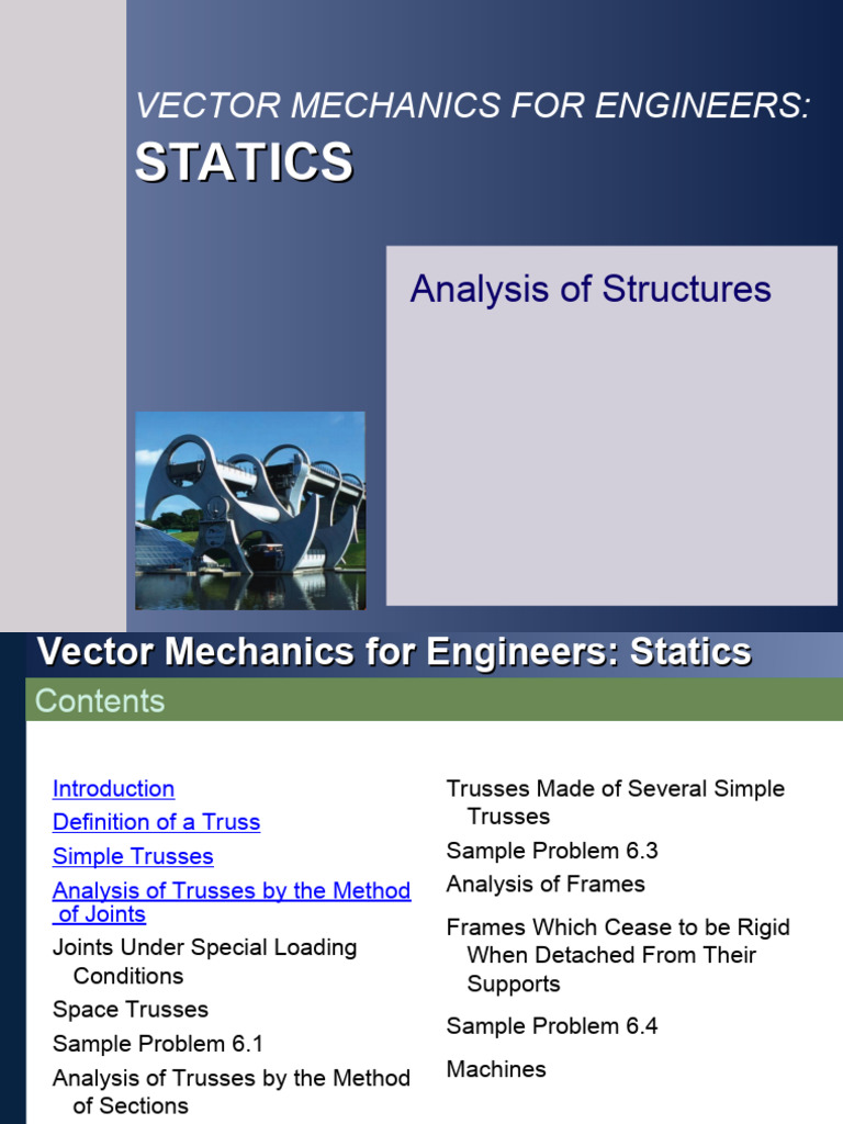 Ch6 Analysis of Structure | PDF | Truss | Force