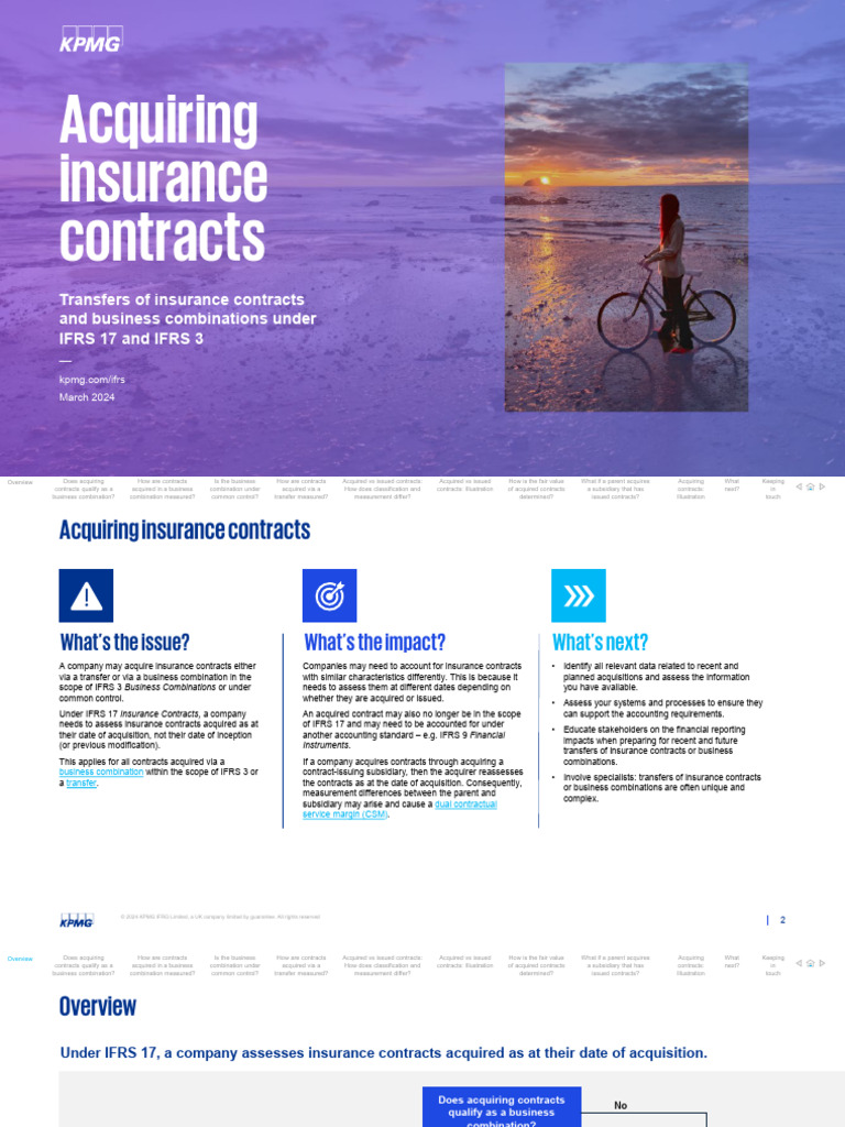 Acquiring Insurance Contracts Under IFRS | PDF | Fair Value | Goodwill ...