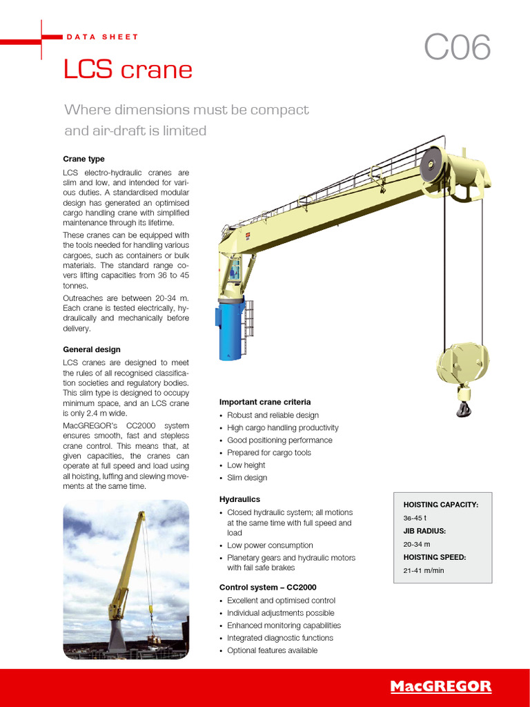MacGREGOR C06 LCS | PDF | Crane (Machine) | Cargo
