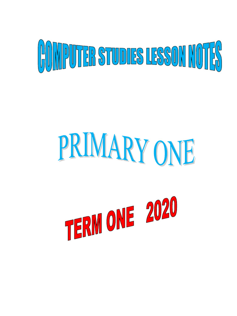 Term One Computer Notes Pdf Operating System Computer File 