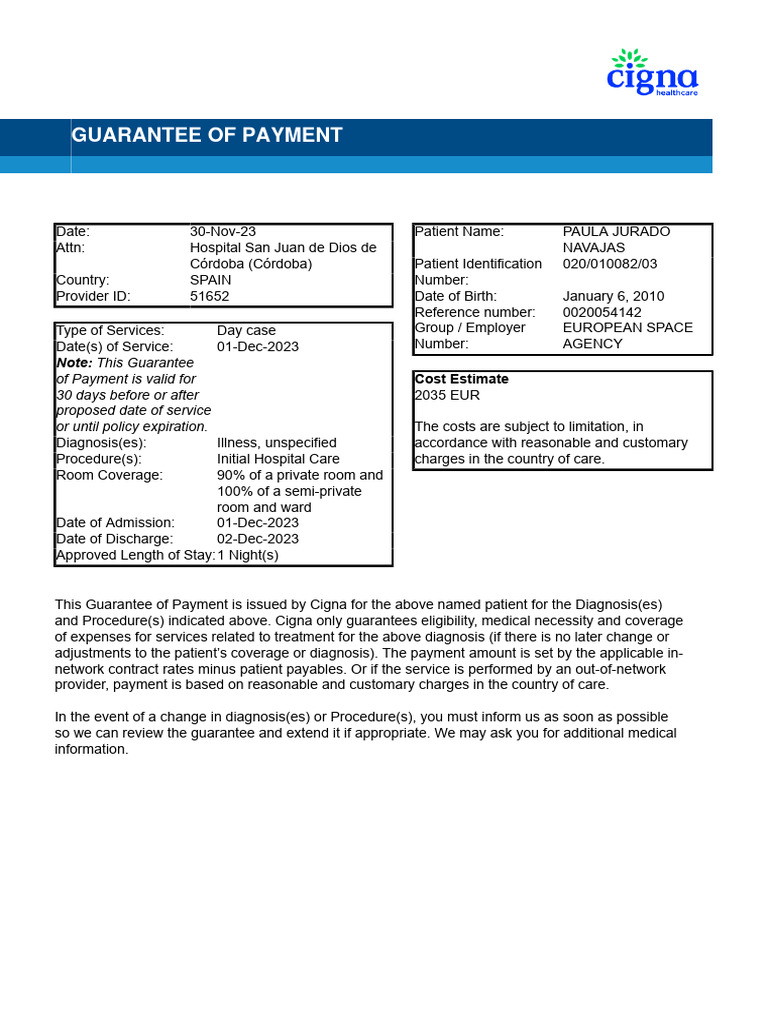 Cigna Global GOP Provider | PDF | Fee | Deductible