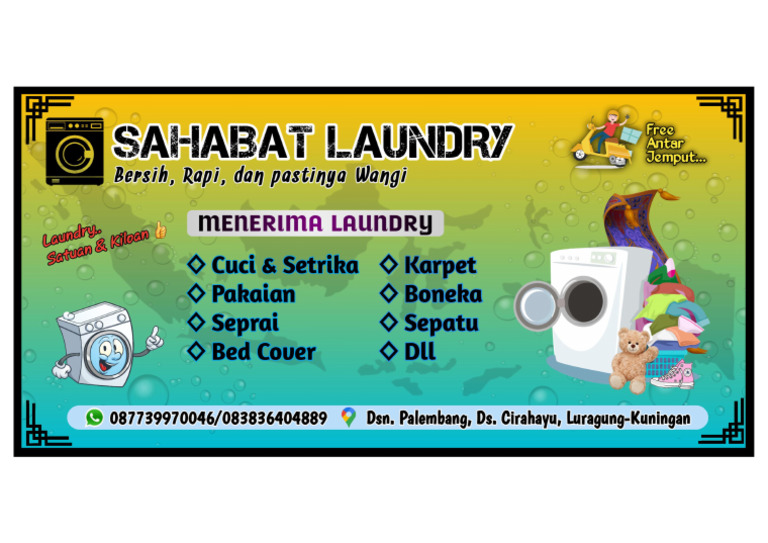 Desain Spanduk Sahabat Laundry | PDF