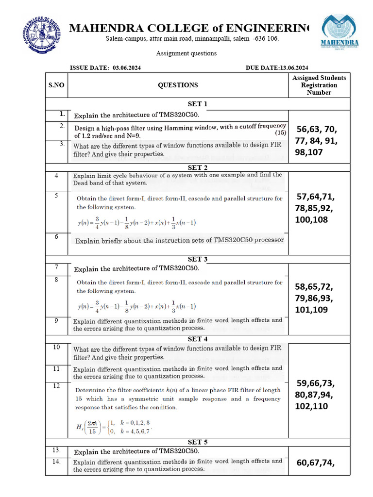Assign Quest 2 DSP | PDF