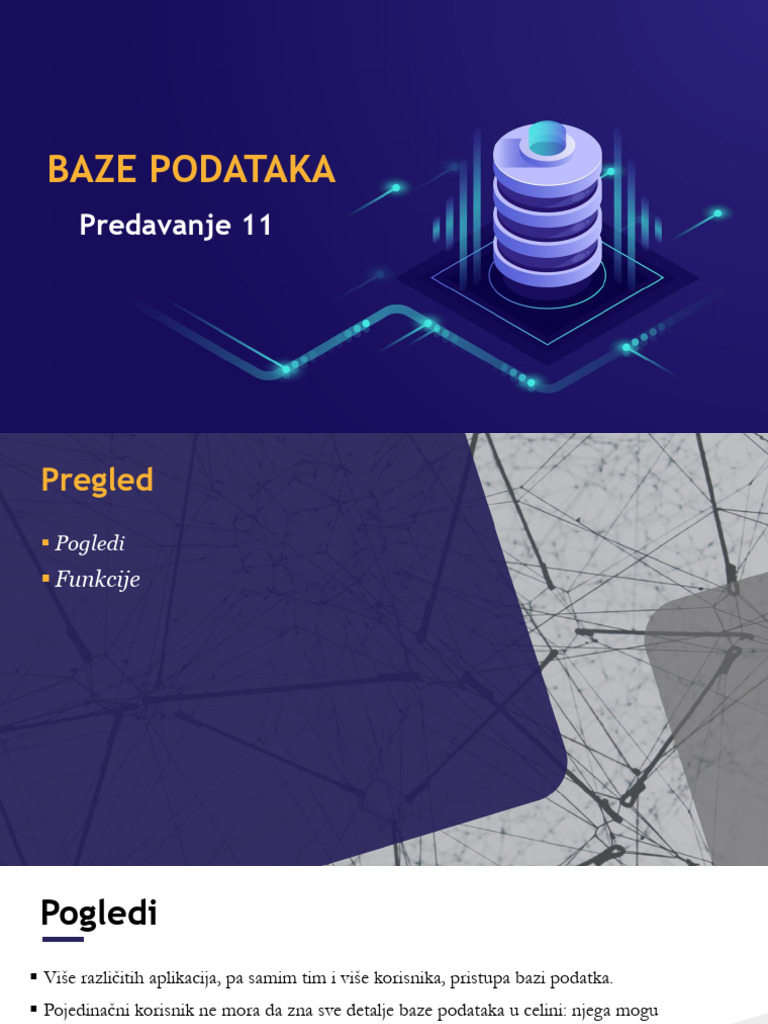 Baze Podataka: Predavanje 11 | PDF