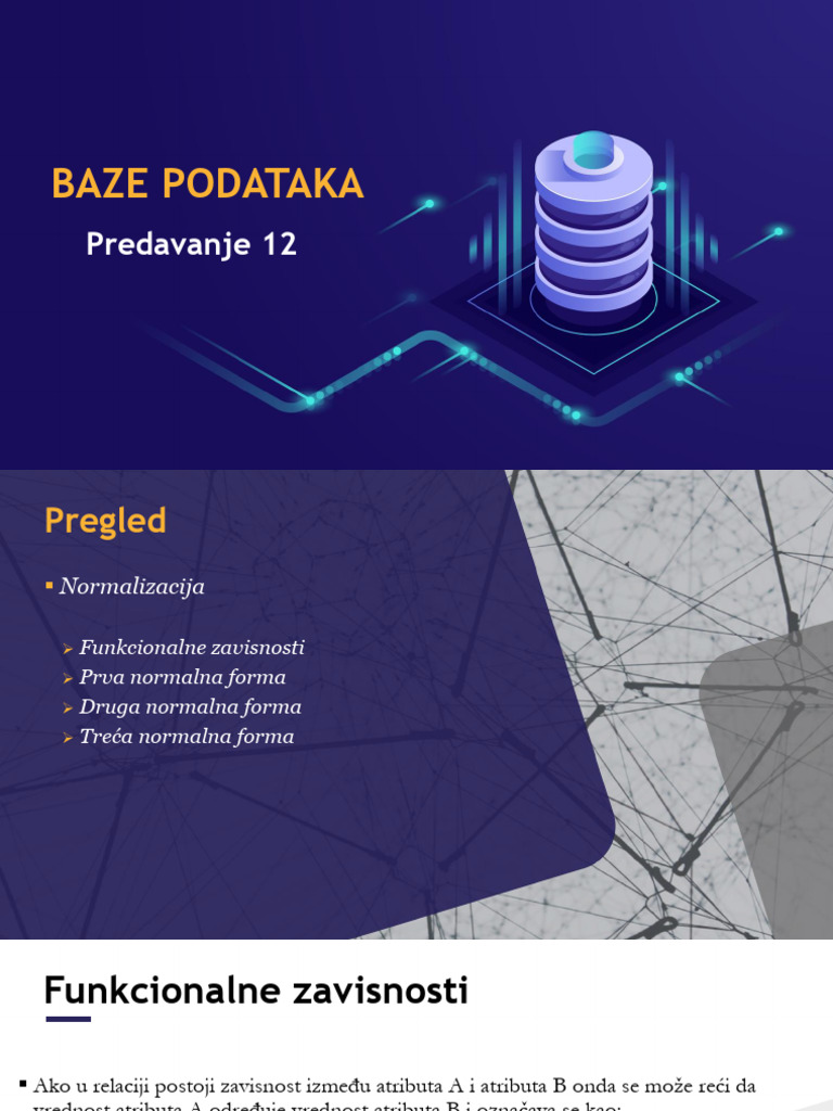 Baze Podataka: Predavanje 12 | PDF