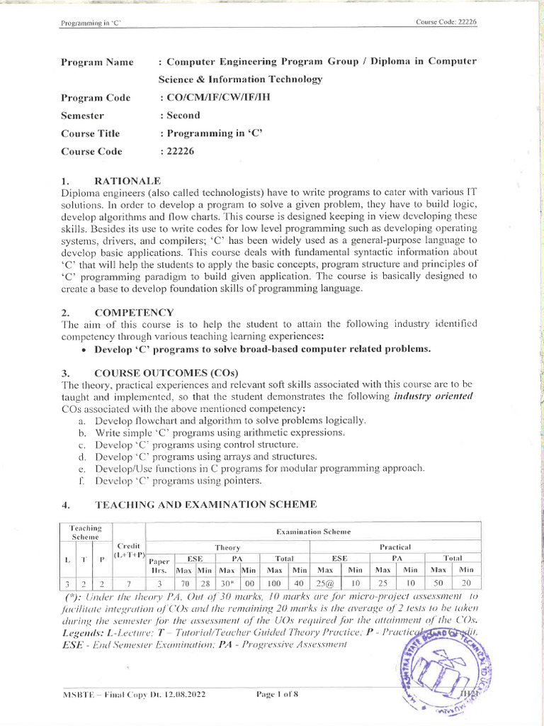 Programming in C | PDF