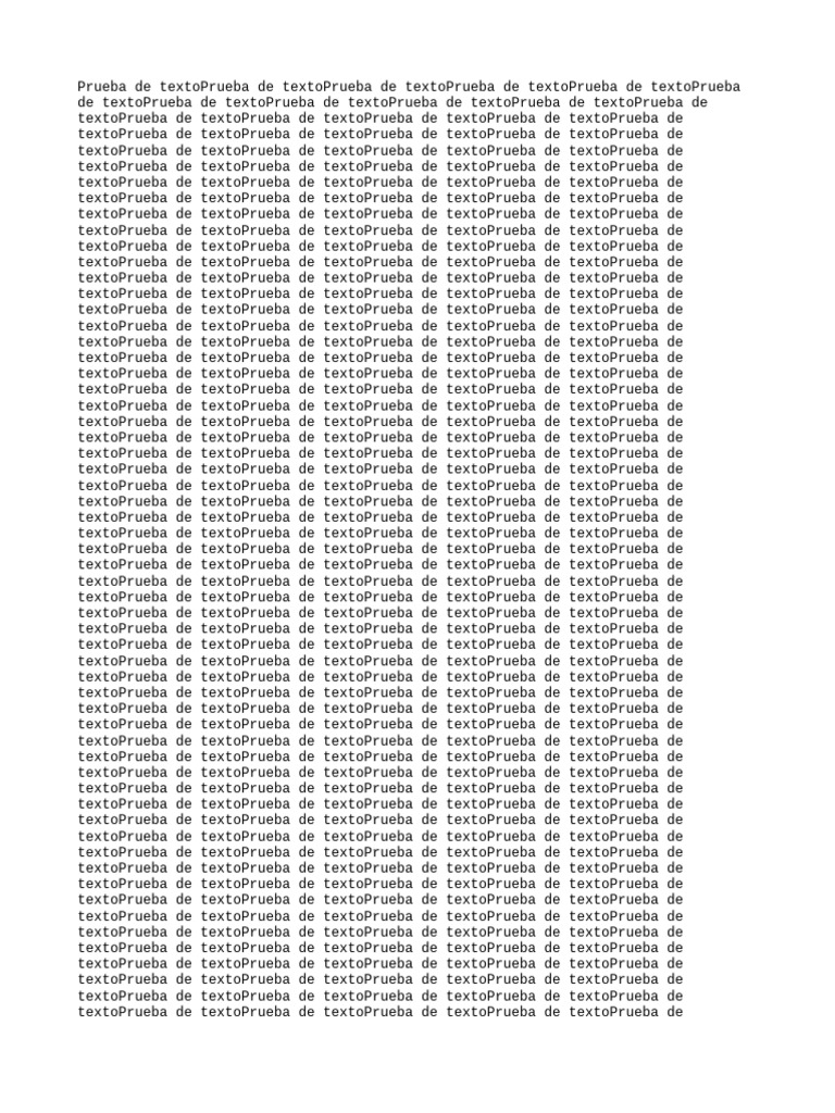 Texto de Prueba Repetido | PDF