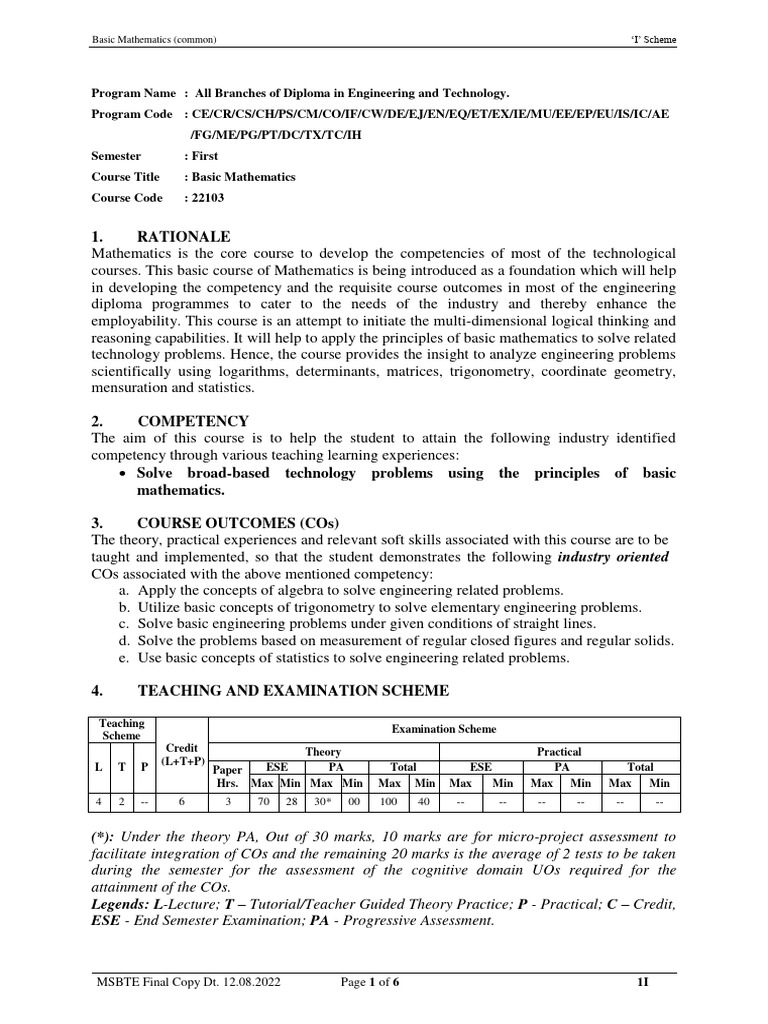 Basic Mathematics (M1) | PDF | Area | Line (Geometry)