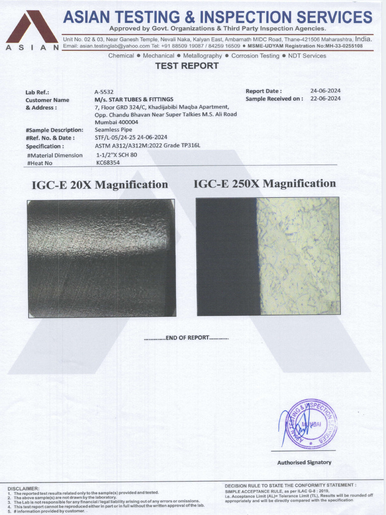 Star Tube A5532-A5534 Igc. | PDF | Civil Engineering | Industrial Processes