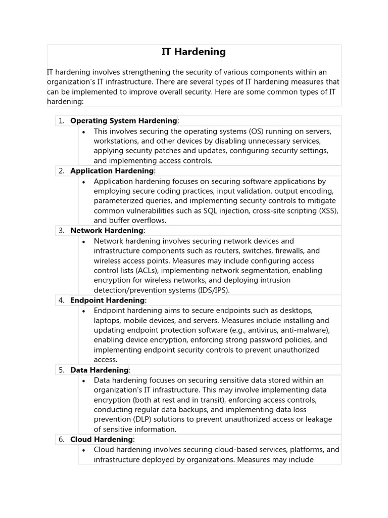 Hardening Step by Step | PDF | Information Security | Security