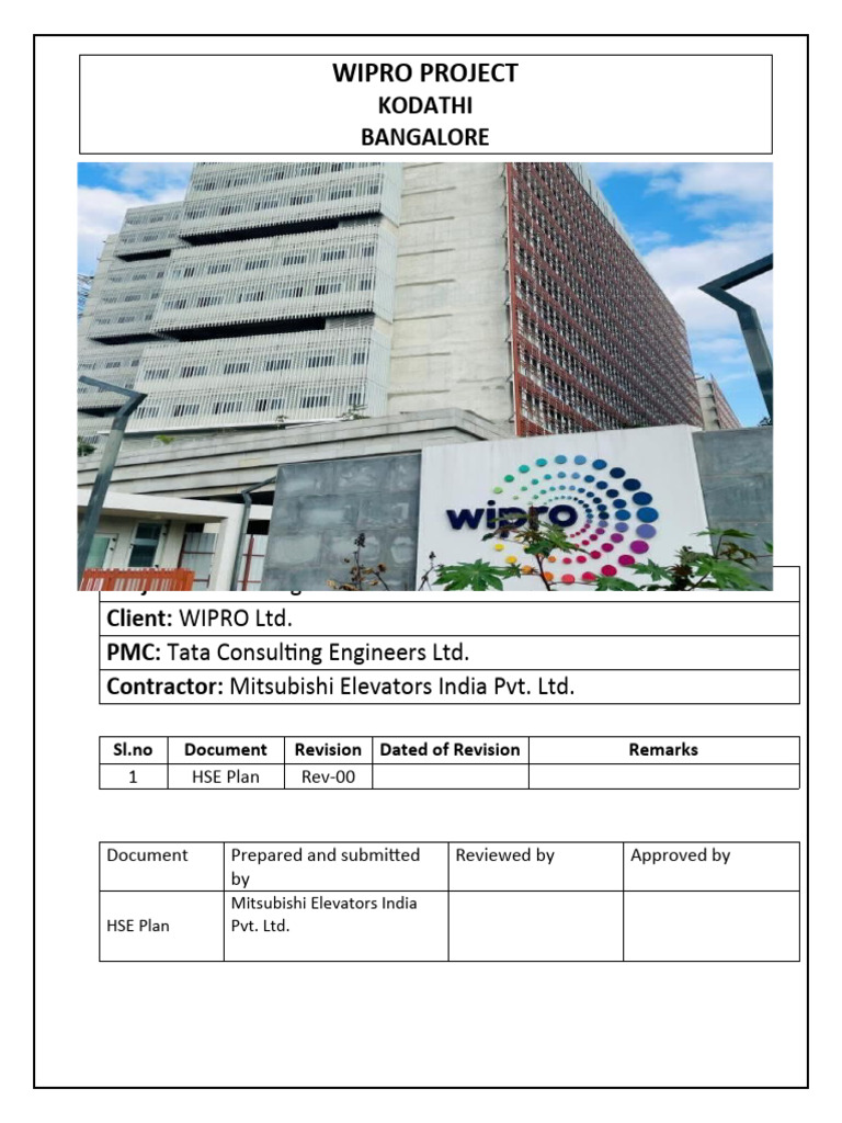 Wipro Project Kodathi Bangalore Pdf Scaffolding Elevator