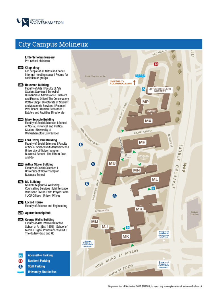 ER1069 Online Map Update City Campus Molineux (Web) | PDF
