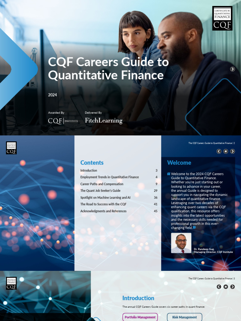 CQF Careers Guide To Quantitative Finance 2024 | PDF | Financial ...