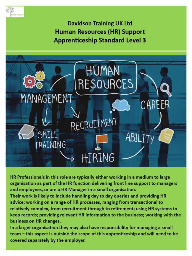 HR Support Standard | Download Free PDF | Apprenticeship | Employment