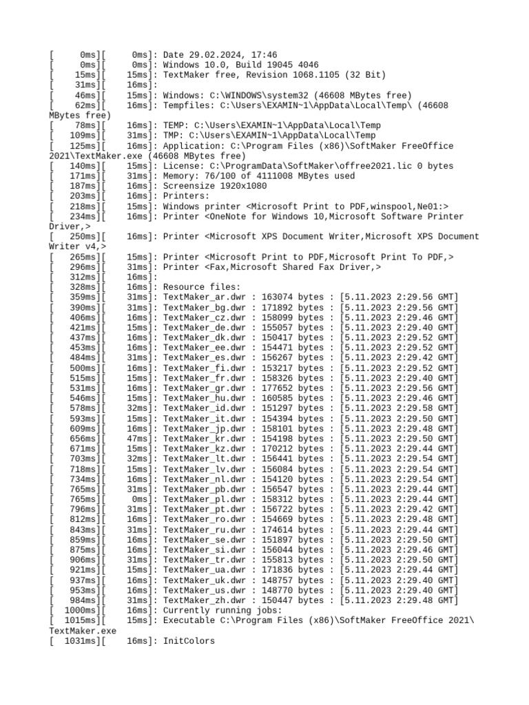 Tmlog | PDF | Computer Engineering | Operating System Families