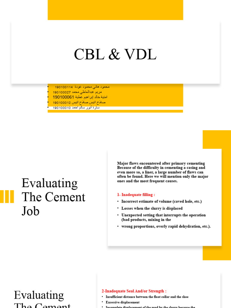 CBL & VDL | PDF | Casing (Borehole) | Amplitude