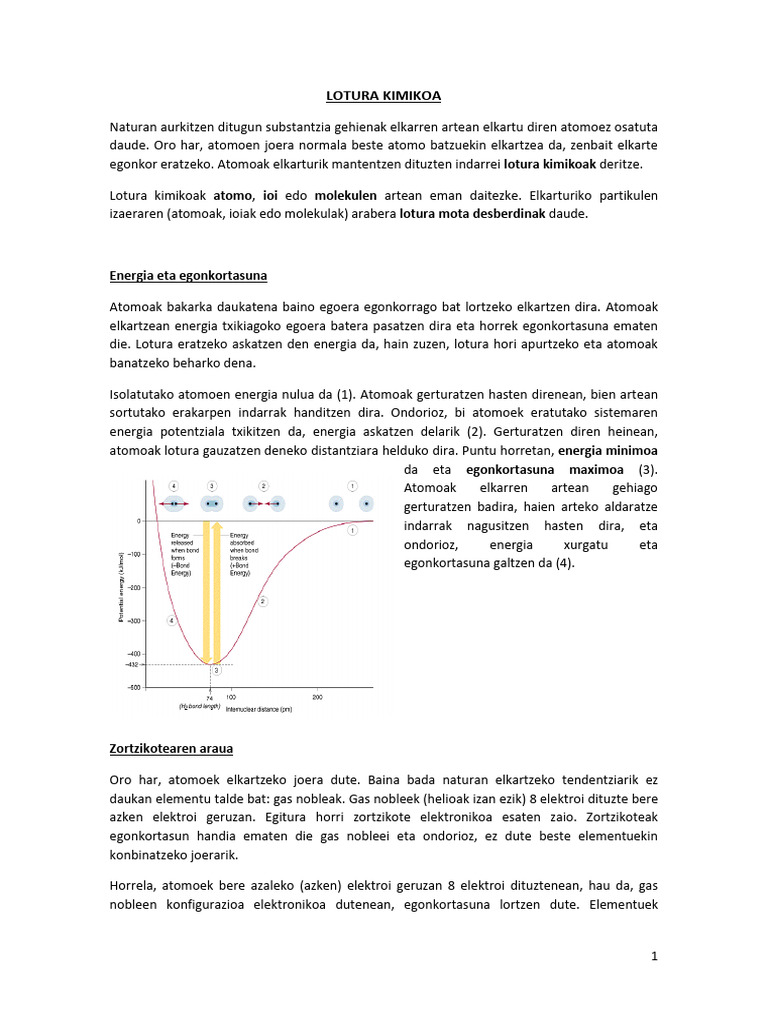 Lotura Kimikoak | PDF