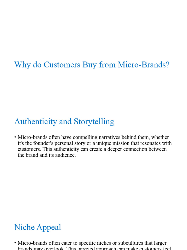 Why Customers Love Micro-Brands | PDF