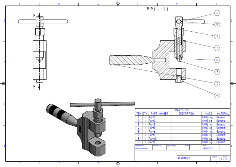 Parts List for Assembly P-P 1:1 | PDF