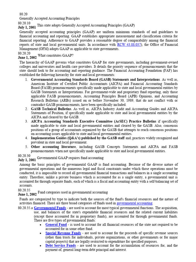 Fund Accounting GAAP | PDF | Internal Control | Fund Accounting