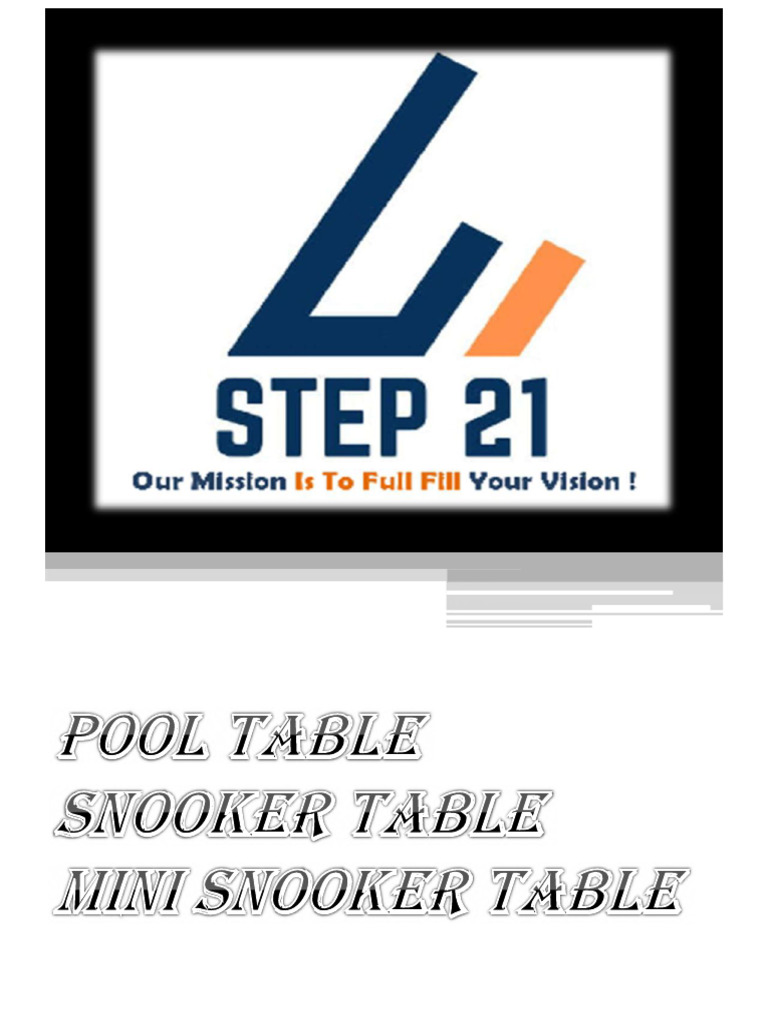 Billiard Table Brochure 2020 (Step 21) | PDF | Cue Sports | Ball Games