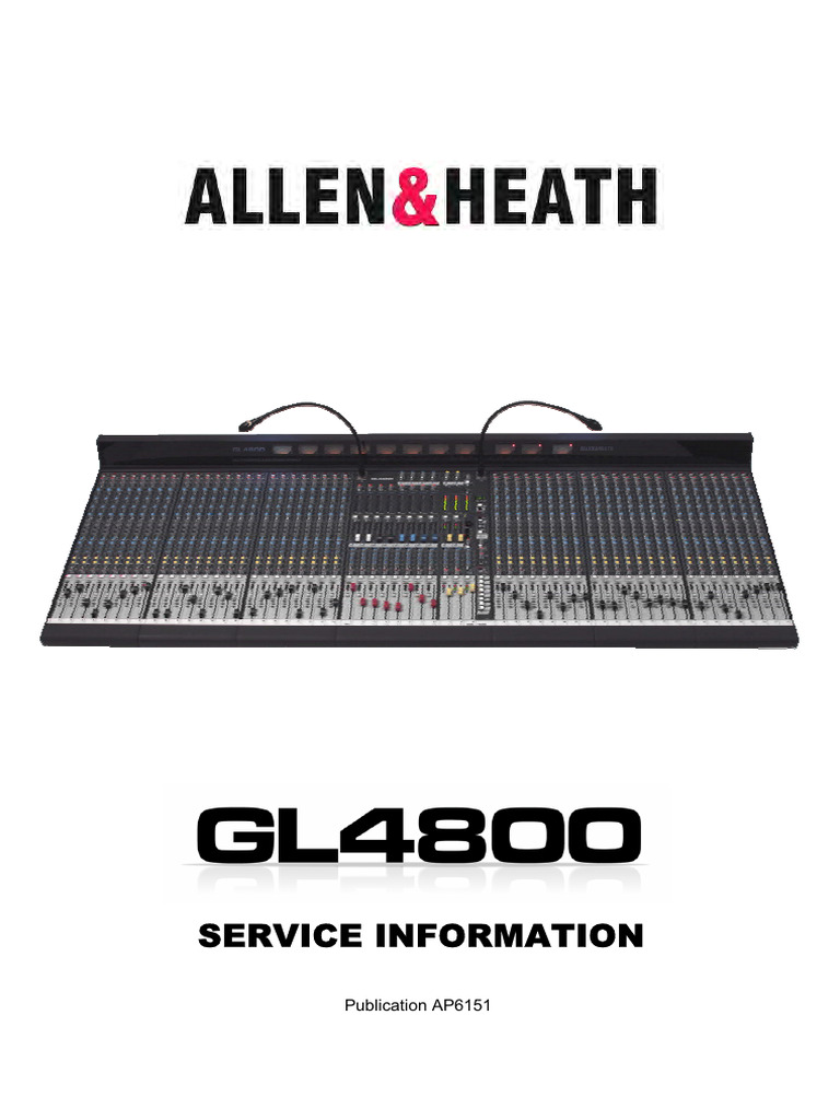 Allen Heath Gl4800 SM | PDF | Printed Circuit Board | Power Supply