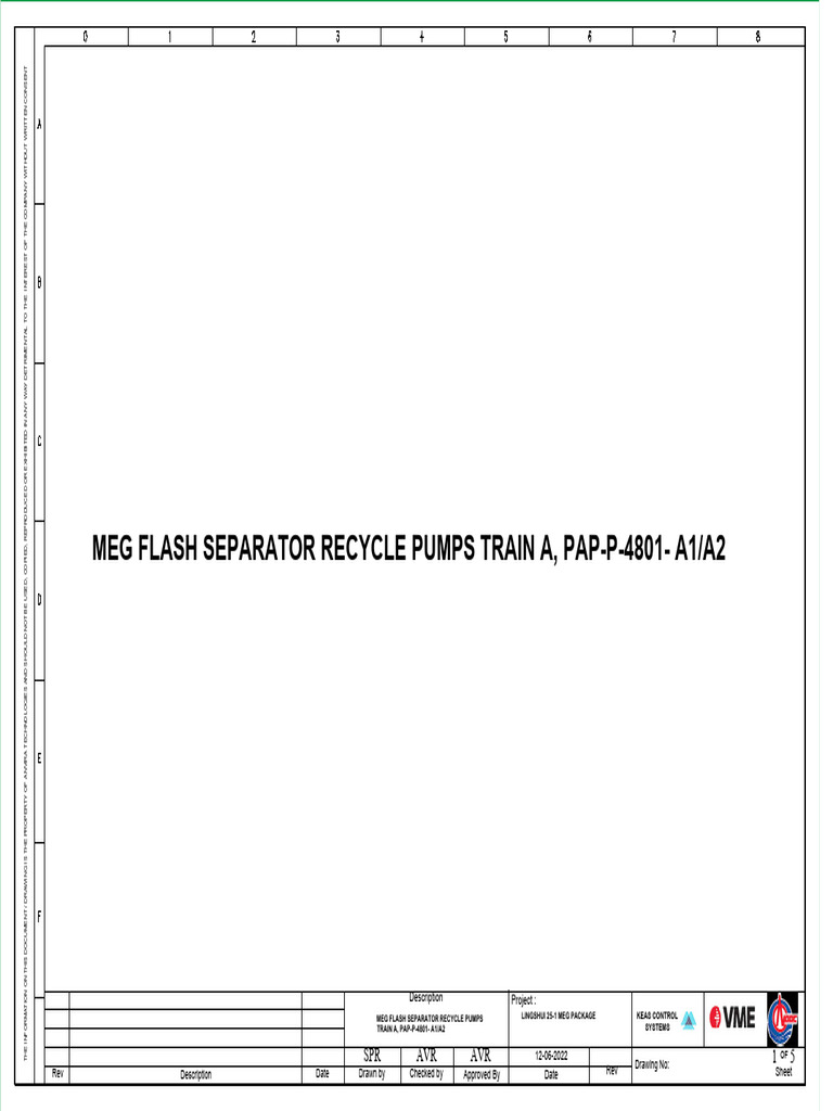 MEG Flash Separator Pumps Drawing | PDF | Electronics | Electrical ...