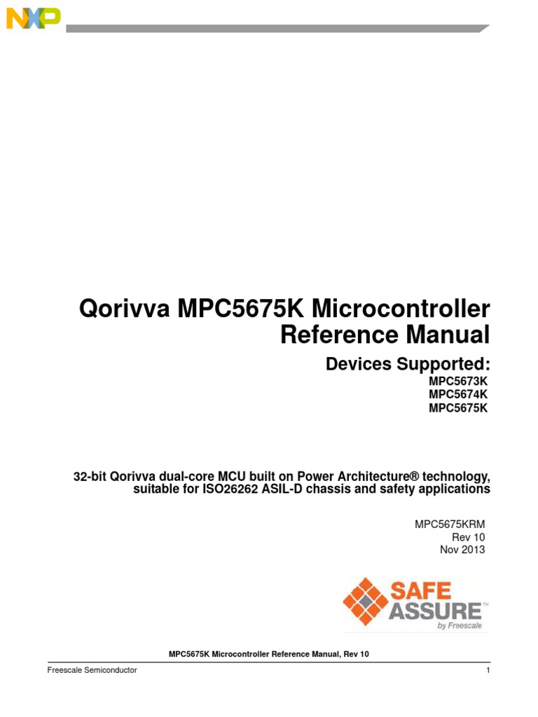 MPC5675K 编程手册 | PDF | Microcontroller | Random Access Memory