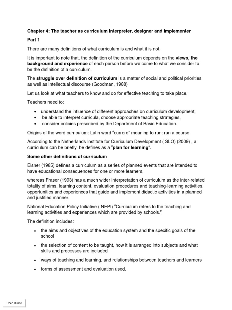 Learning Unit 4-Part 1 | PDF | Curriculum | Teachers