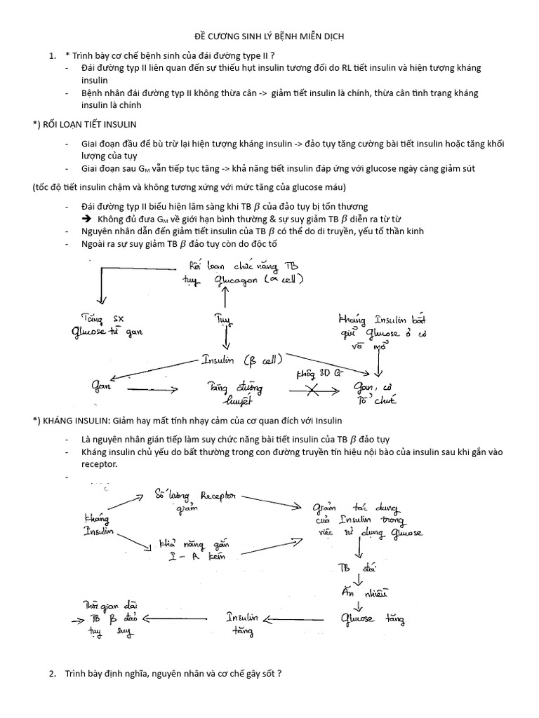 ĐỀ CƯƠNG SINH LÝ BỆNH MIỄN DỊCH | PDF