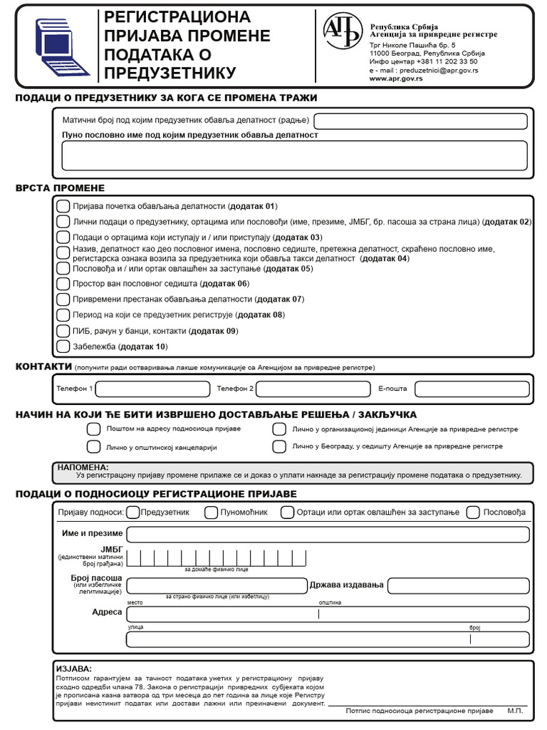 Preduzetnik Promena | PDF