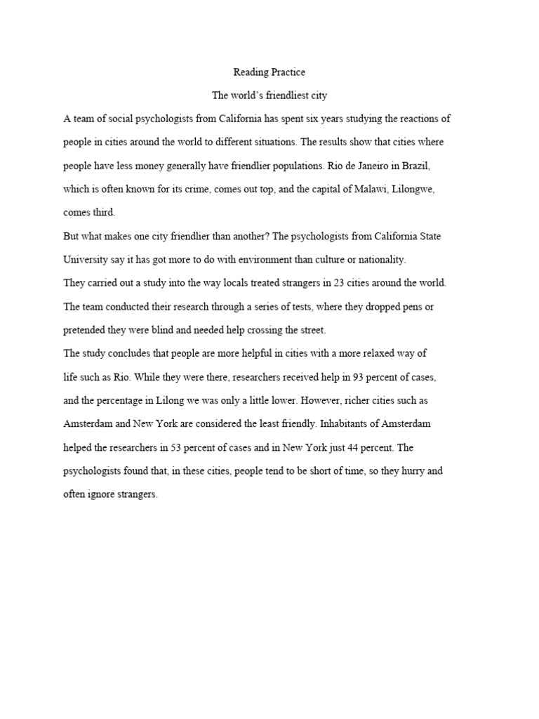 Reading Practice | PDF