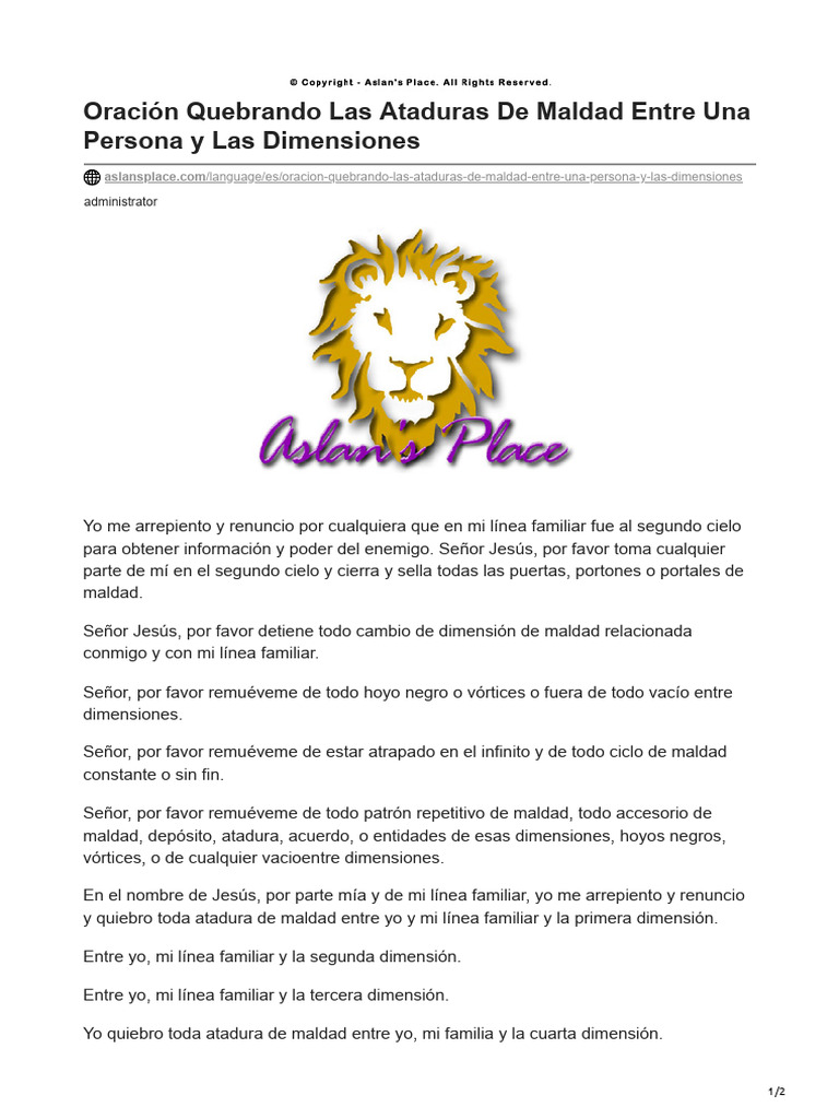 Oración Quebrando Las Ataduras de Maldad Entre Una Persona y Las ...