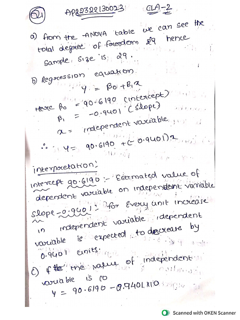 Cla 2 (Ap22322130023) q1&2 | PDF