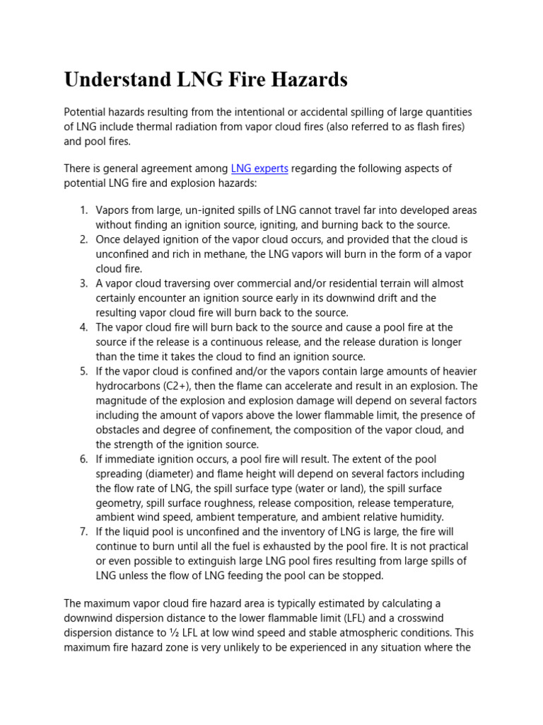 Understand LNG Fire Hazards | PDF | Fires | Combustion