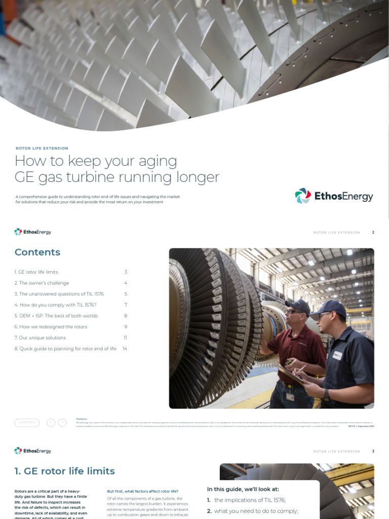 (Eguide) GE Rotor Life Extension | PDF | Turbine | Gas Turbine