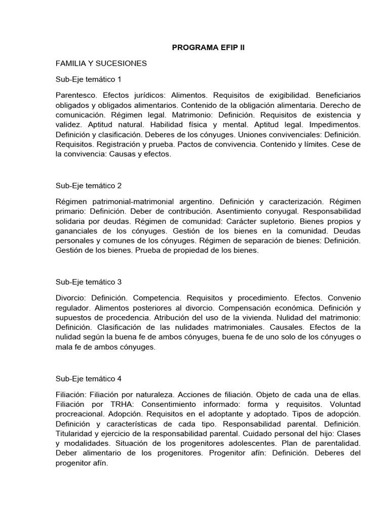 Programa Efip Ii | PDF | Divorcio | Habeas corpus