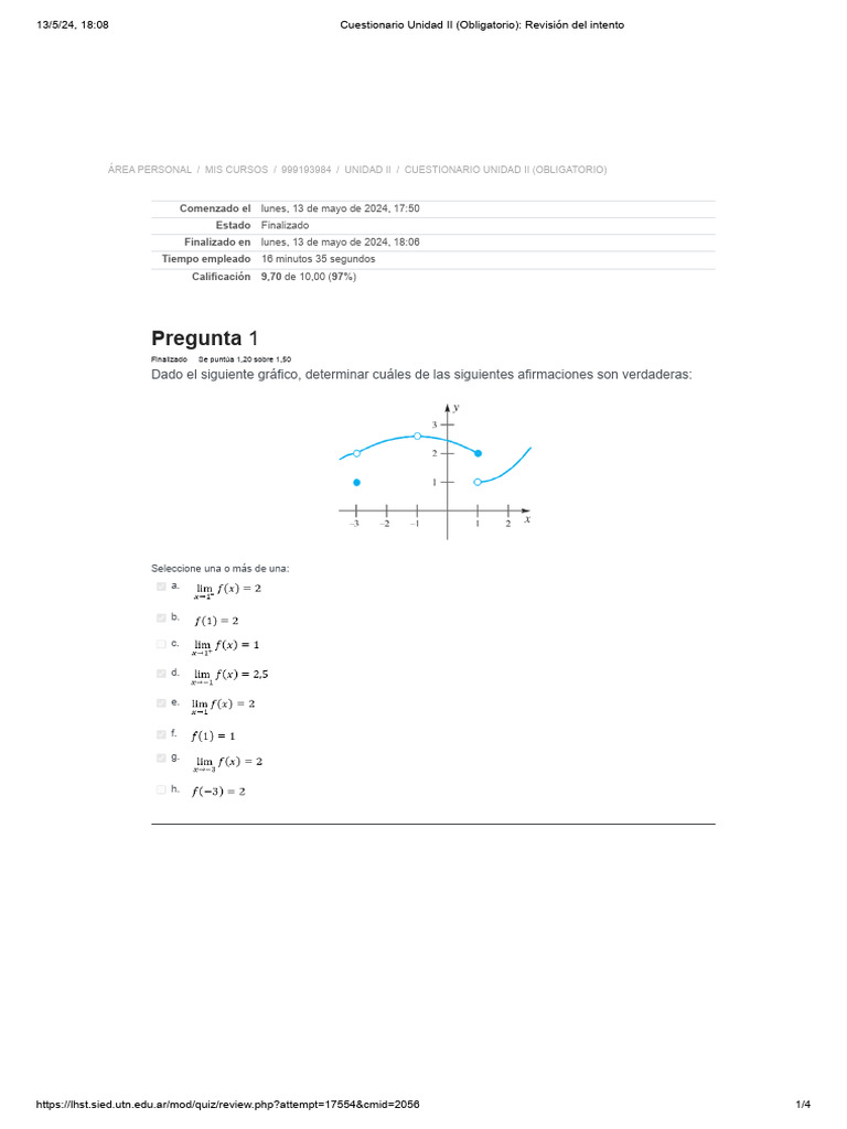 Cuestionario Unidad II (Obligatorio) - Revisión Del Intento | PDF