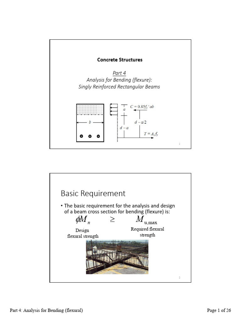 Bending Analysis for Concrete Beams | PDF | Bending | Strength Of Materials