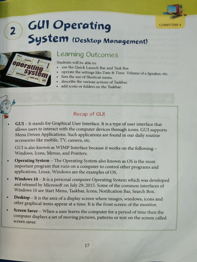 class 4 computer | PDF | Graphical User Interfaces | Window (Computing)