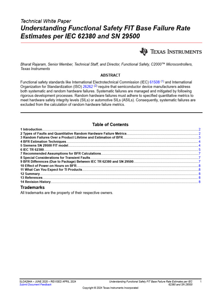 Sloa 294 A | PDF | Reliability Engineering | Integrated Circuit