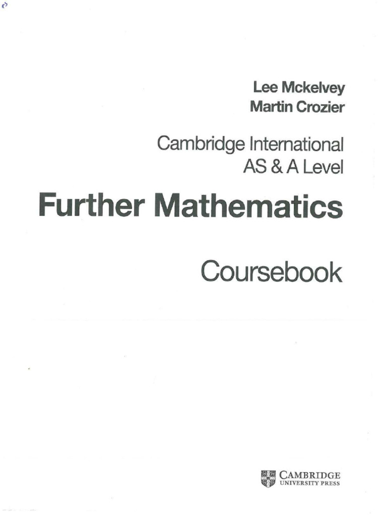 Full Book of CAIE Further Maths (1) - Compressed | PDF