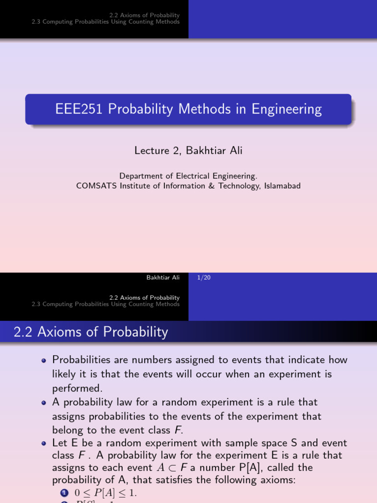 Lecture 2 | Download Free PDF | Probability | Permutation